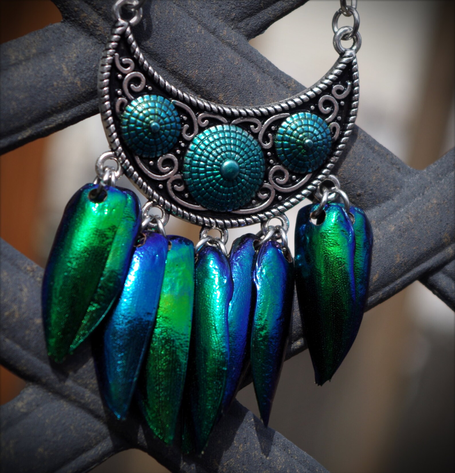 Green/blue Iridescent Real Elytra Jewel Beetle Wing Hand Made - Etsy