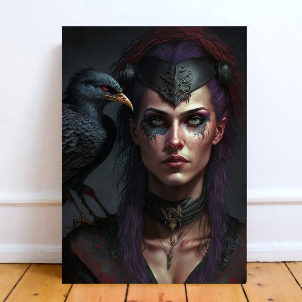 The Morrigan Art Digital Download, Irish Goddess Print Crows Witch Dark ...