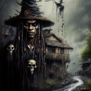 Papa Legba Art Print or Canvas, Guardian of the Crossroads, Voodoo ...