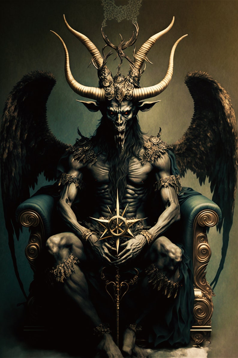 Baphomet Art Prints & Mouse Mats, Pagan Art, Occult, Folklore ...