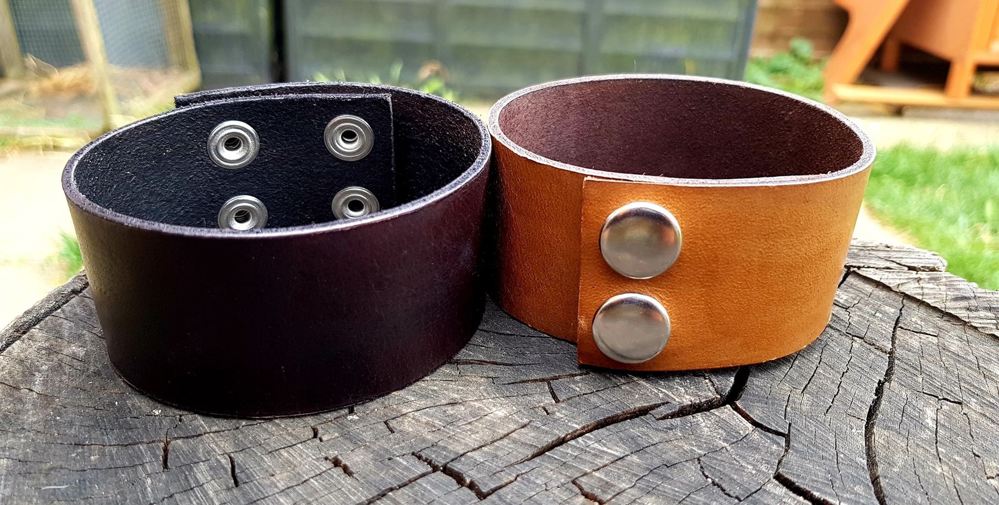 1.5 Leather Cuff Braceletsleather Cuffsleather - Etsy