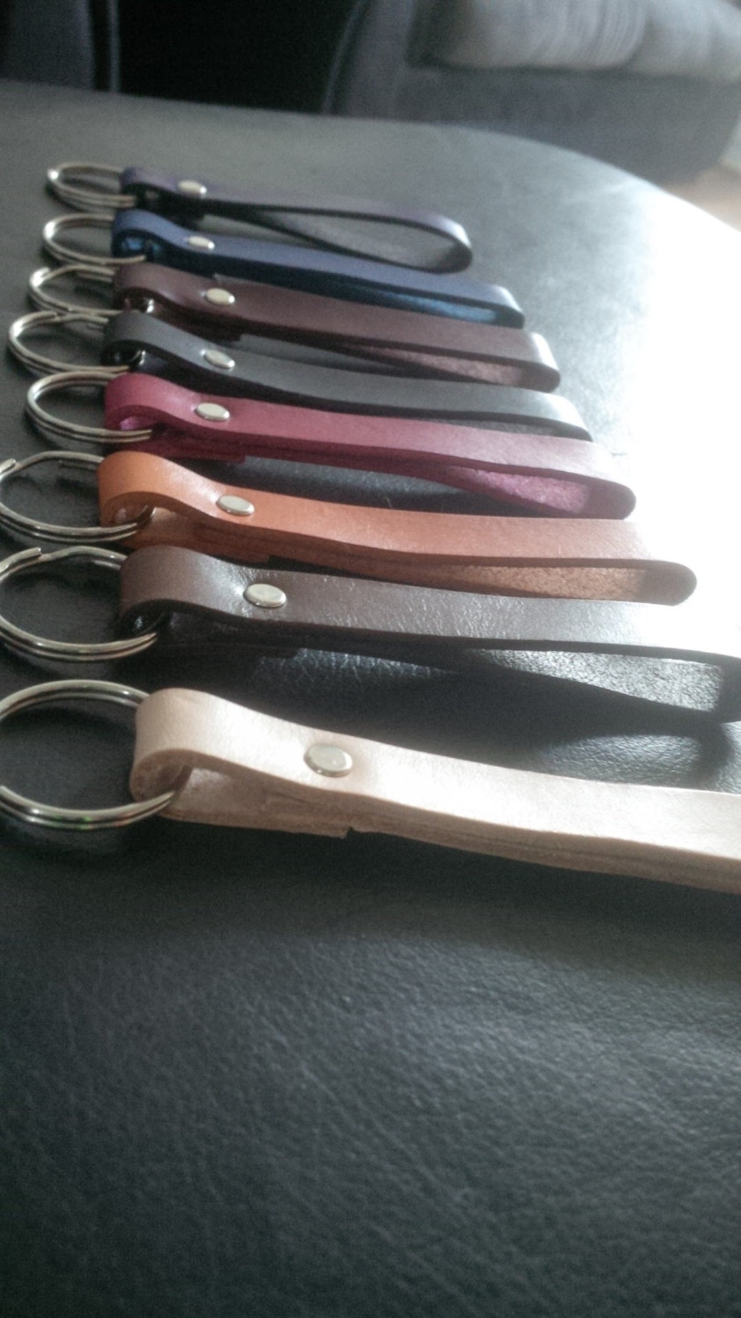 Hand Made Leather Belt Loop Keyring - Etsy