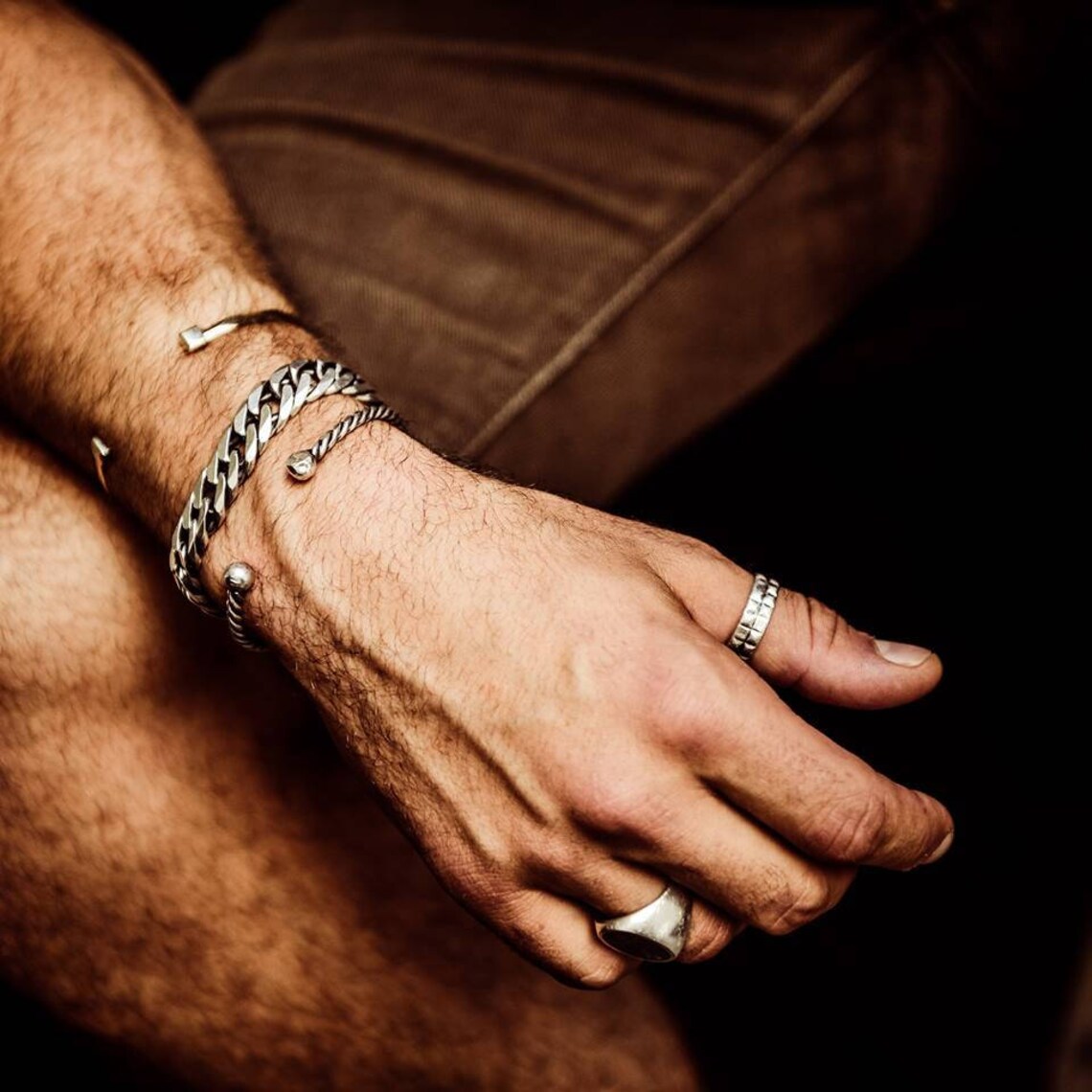 Spike Ring-thumb Ring-2 Rows Spikes Ring-spike Eternity | Etsy