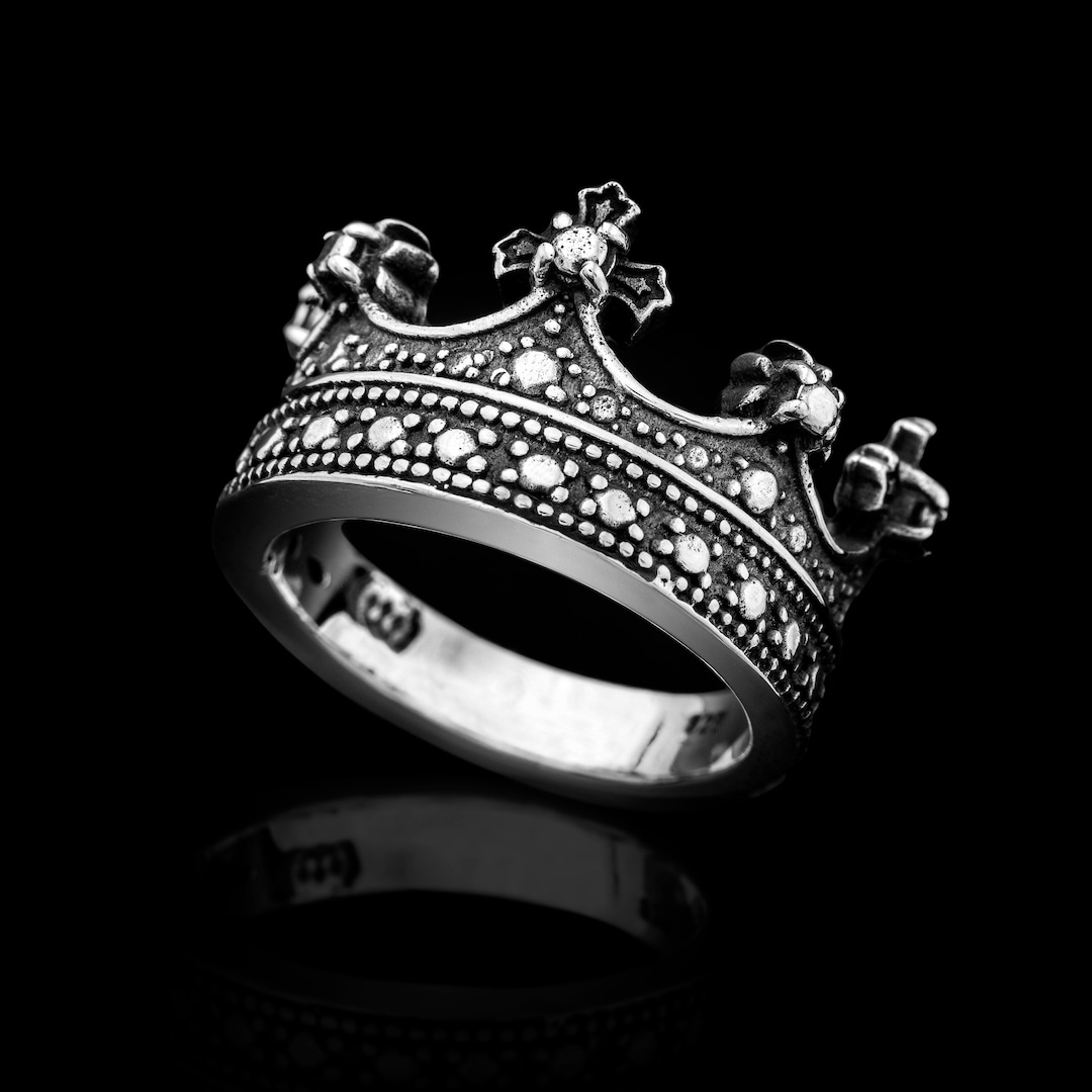 Sterling Silver Royal Crown Ring-sterling Silver Queen Ring-sterling ...