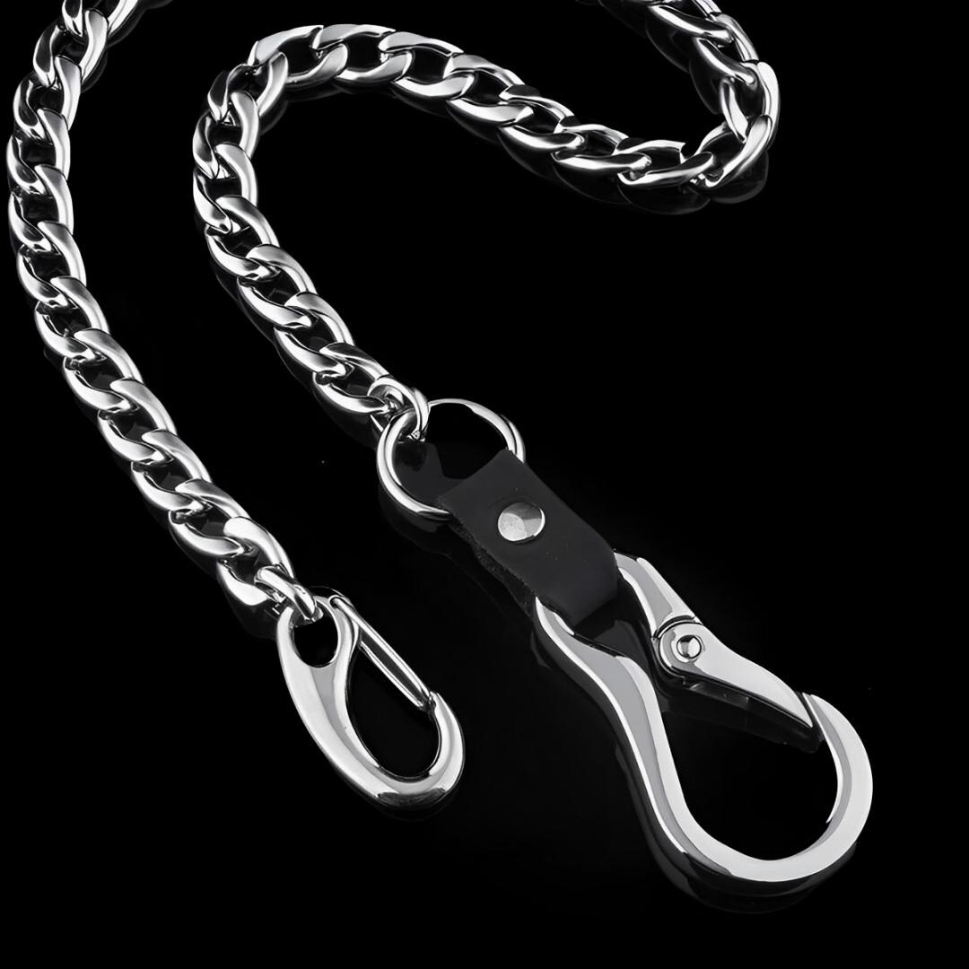 Handmade Stainless Steel Panzer Wallet Chain: Secure Leash Accessory - Etsy