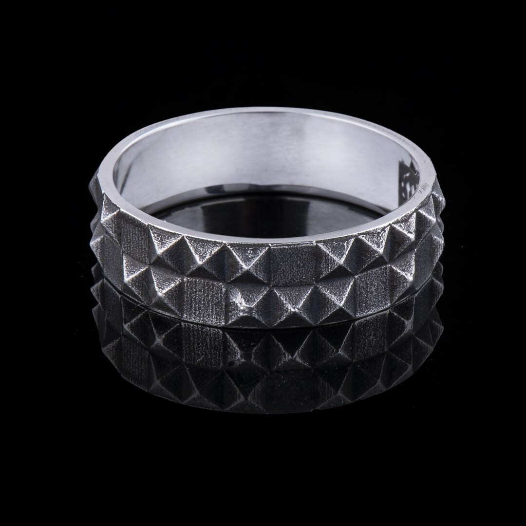 Spike Ring-thumb Ring-2 Rows Spikes Ring-spike Eternity Ring-texture ...