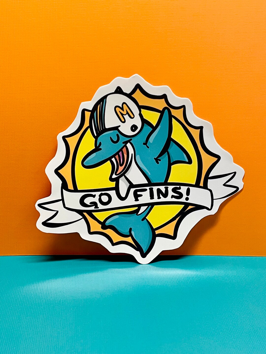 Miami Dolphins Fins up Sticker Pack - Etsy