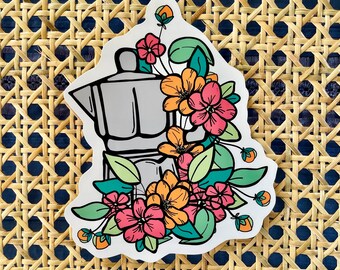 Cuban Styled Cafetera Sticker - Etsy