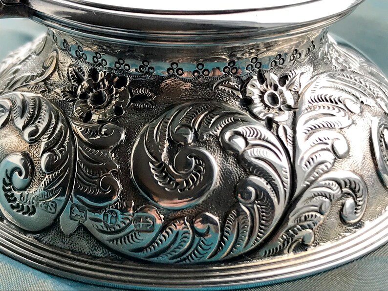 John Grinsell and Sons Antique Silver Inkwell Cut Glass Capstan Inkwell ...