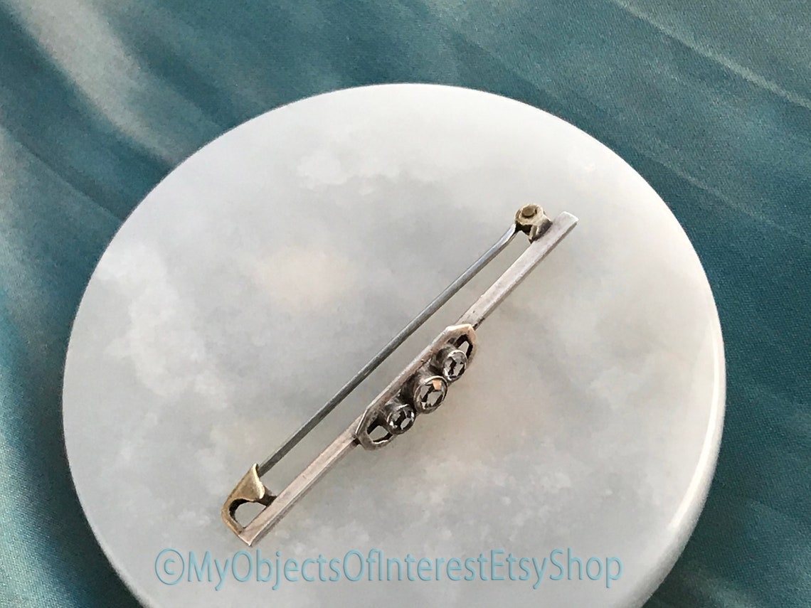 Antique Silver Bar Brooch - Etsy