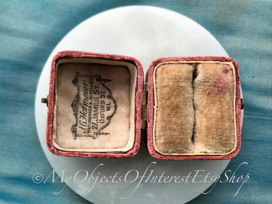 Antique Ring Box Red - Etsy