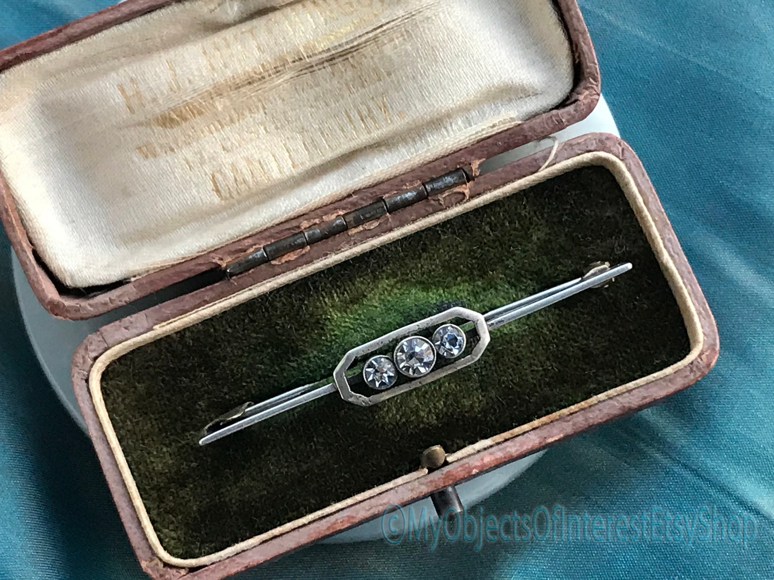 Antique Silver Bar Brooch - Etsy