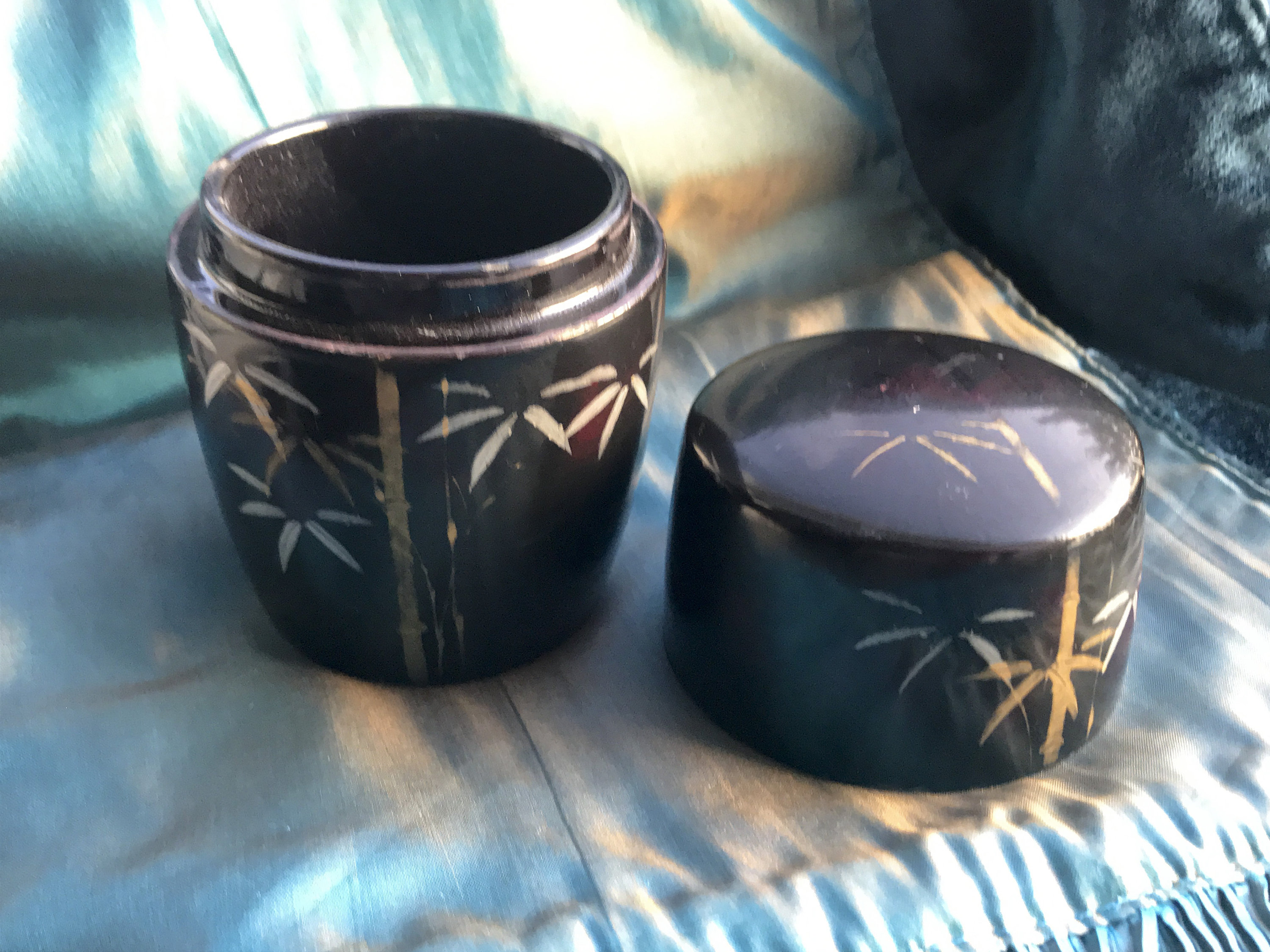 Japanese Lacquer Ware Box - Bamboo Design - Vintage Original - 1940s ...