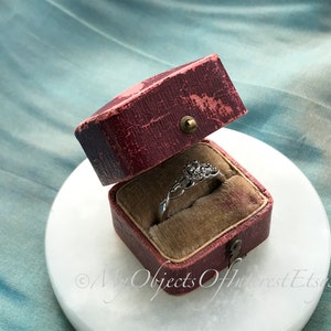 Antique Ring Box Red - Etsy