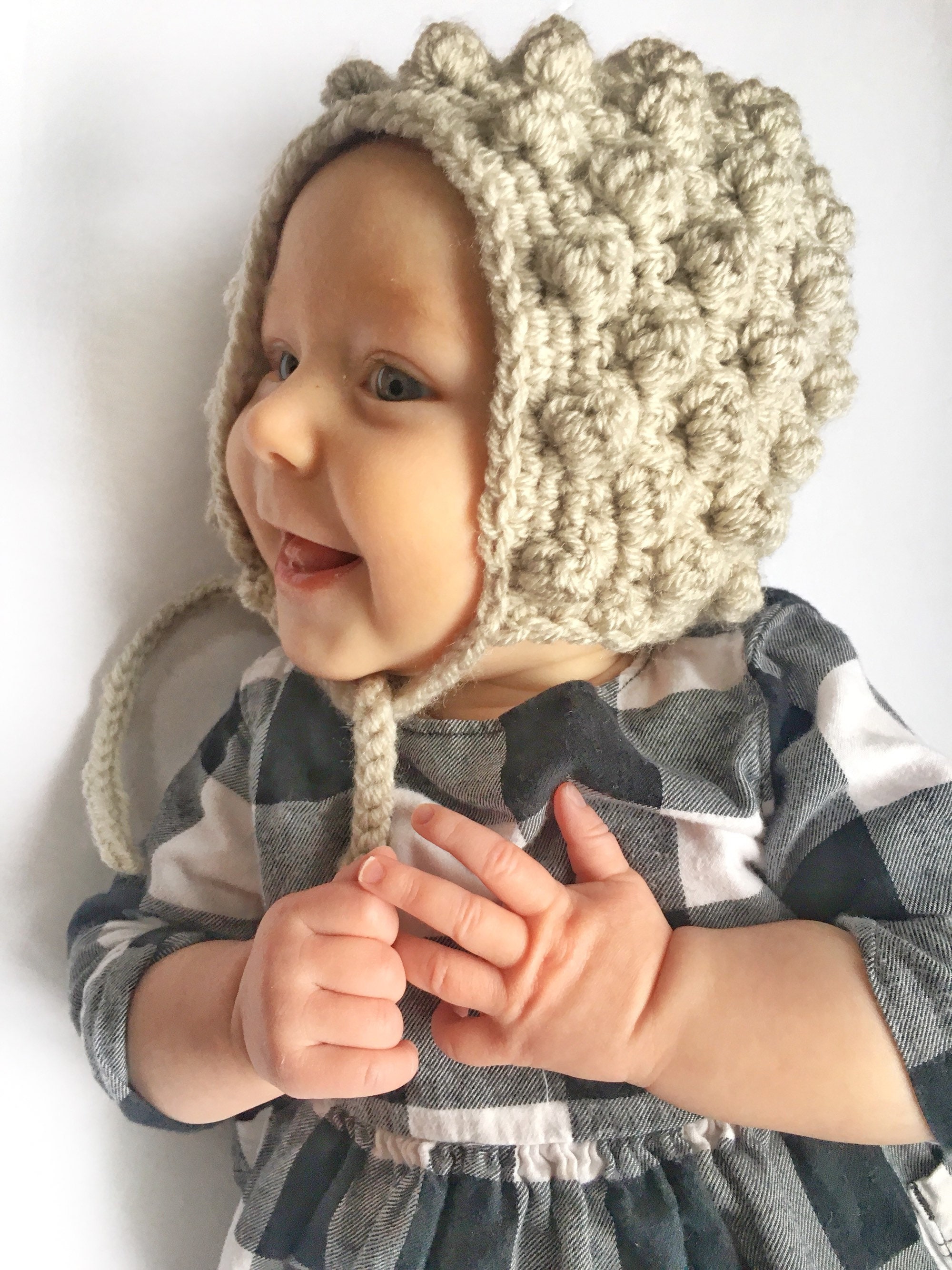 Bonnet. Bobble Bonnet. Baby Bonnet. Fall Bonnet. Baby Announcement ...