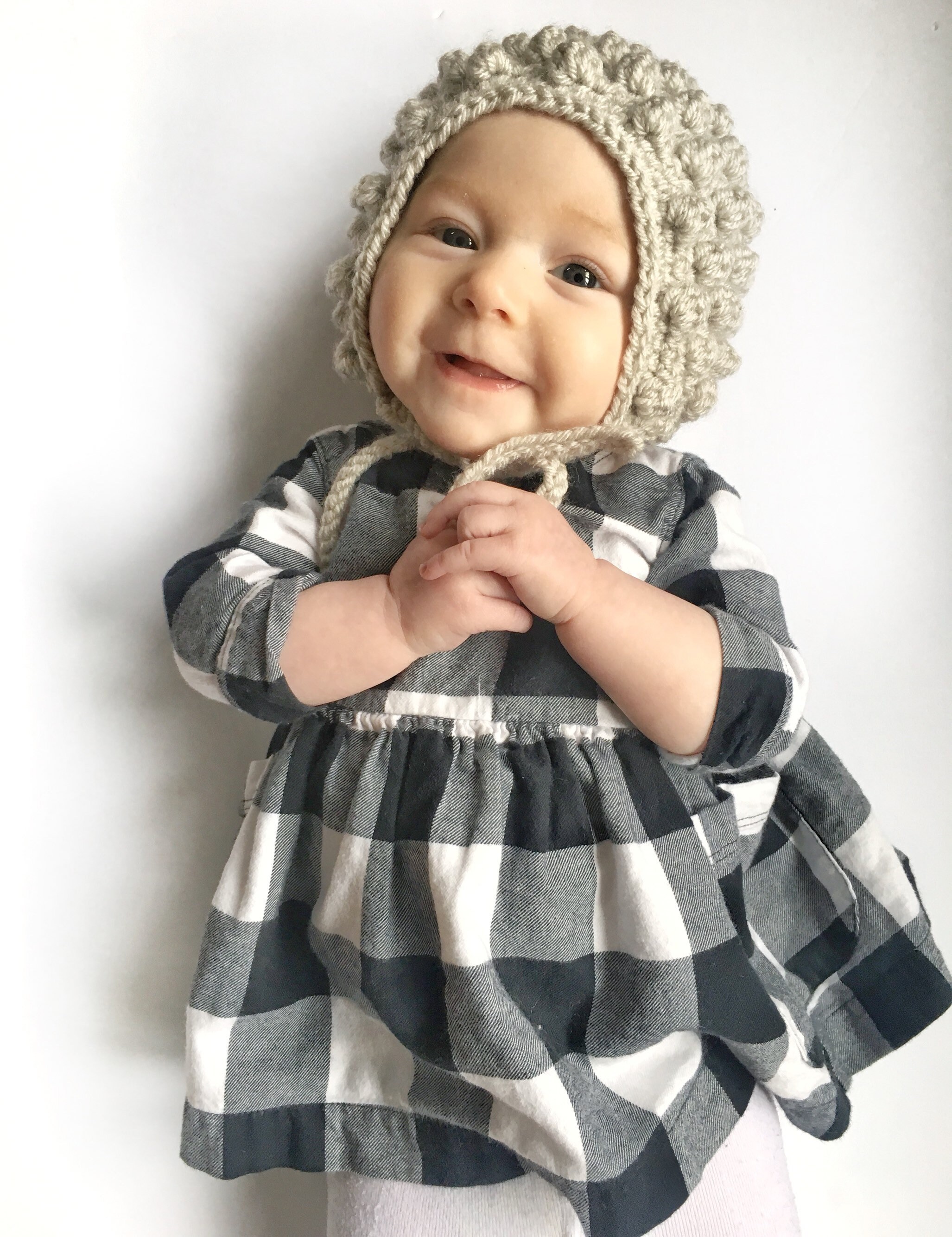 Bonnet. Bobble Bonnet. Baby Bonnet. Fall Bonnet. Baby Announcement ...
