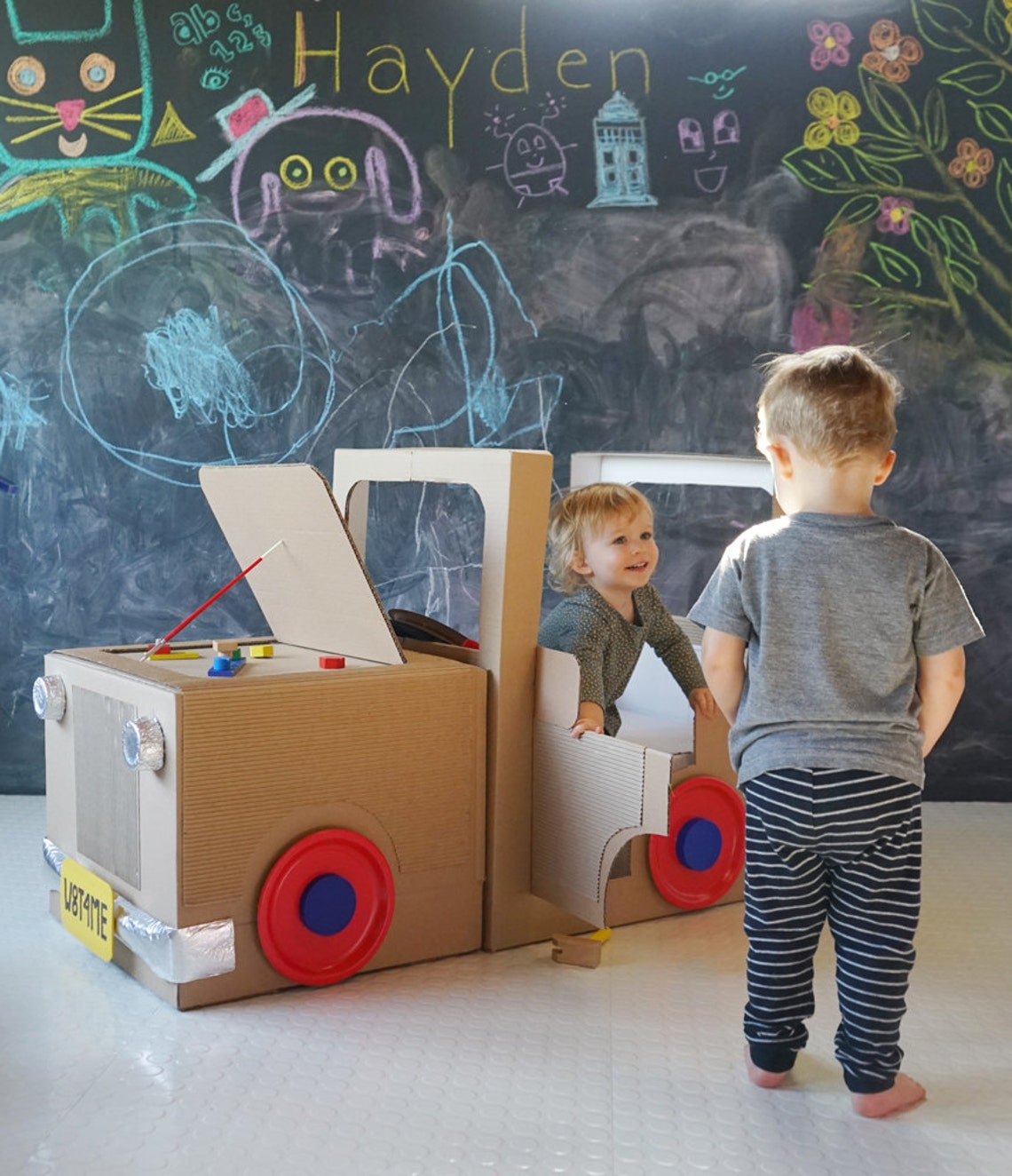 Build-your-own Cardboard Box Car Instructions Only - Etsy
