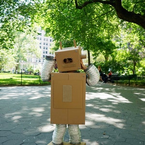Build-your-own Cardboard Box Robot Costume - Instructions Only - Etsy