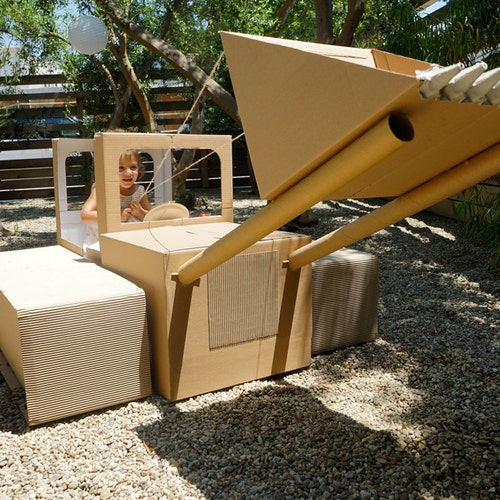 Build-your-own Cardboard Box Bulldozer and Cardboard Box - Etsy