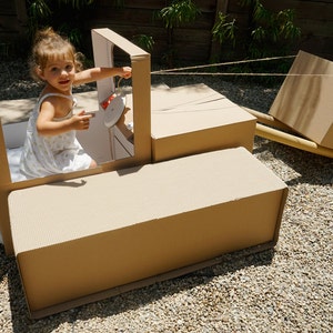 Build-your-own Cardboard Box Bulldozer (and Cardboard Box Car ...
