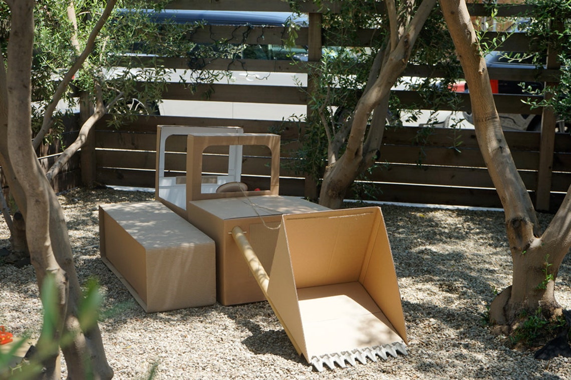 Build-your-own Cardboard Box Bulldozer (and Cardboard Box Car ...