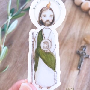 Saint Jude Catholic Sticker, Decal, Skin. Clear - Etsy