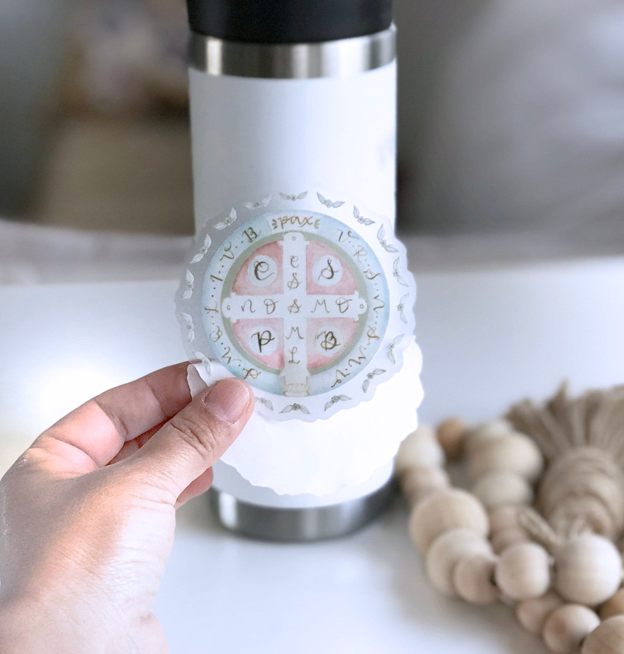 Saint Benedict, Catholic Sticker, Modern Calligraphy, Saint Benedict ...