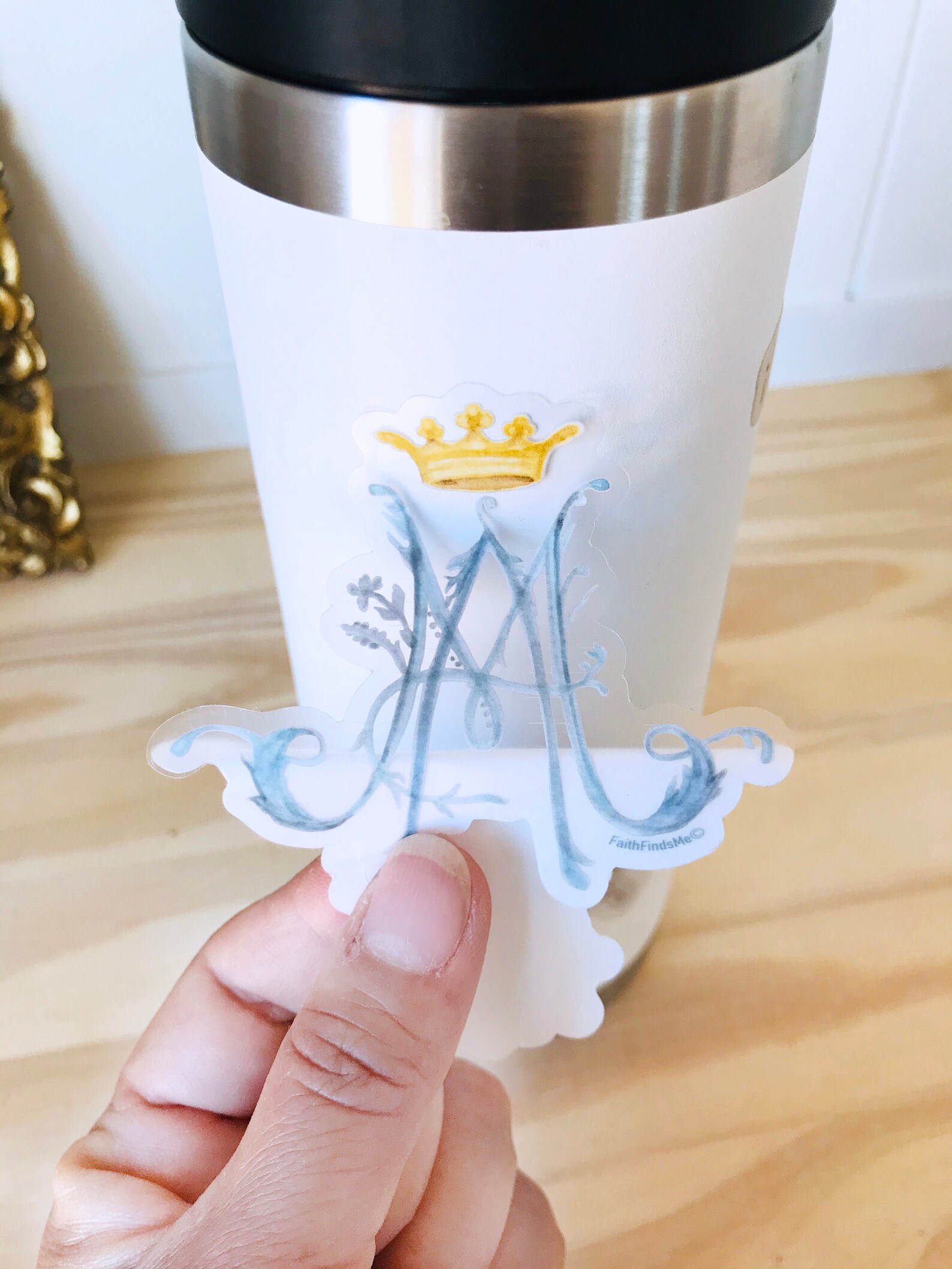 Auspice Maria Sticker Catholic Sticker Virgin Mary Ave - Etsy