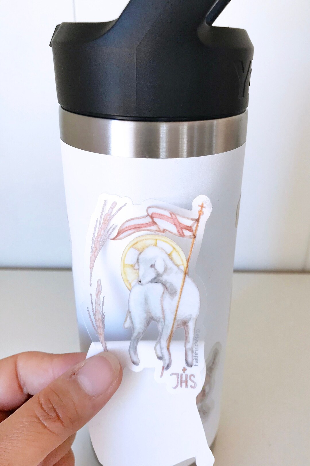 Agnus Dei, Lamb of God, IHS, Jesus Christ, Paschal Lamb, CLEAR Sticker ...