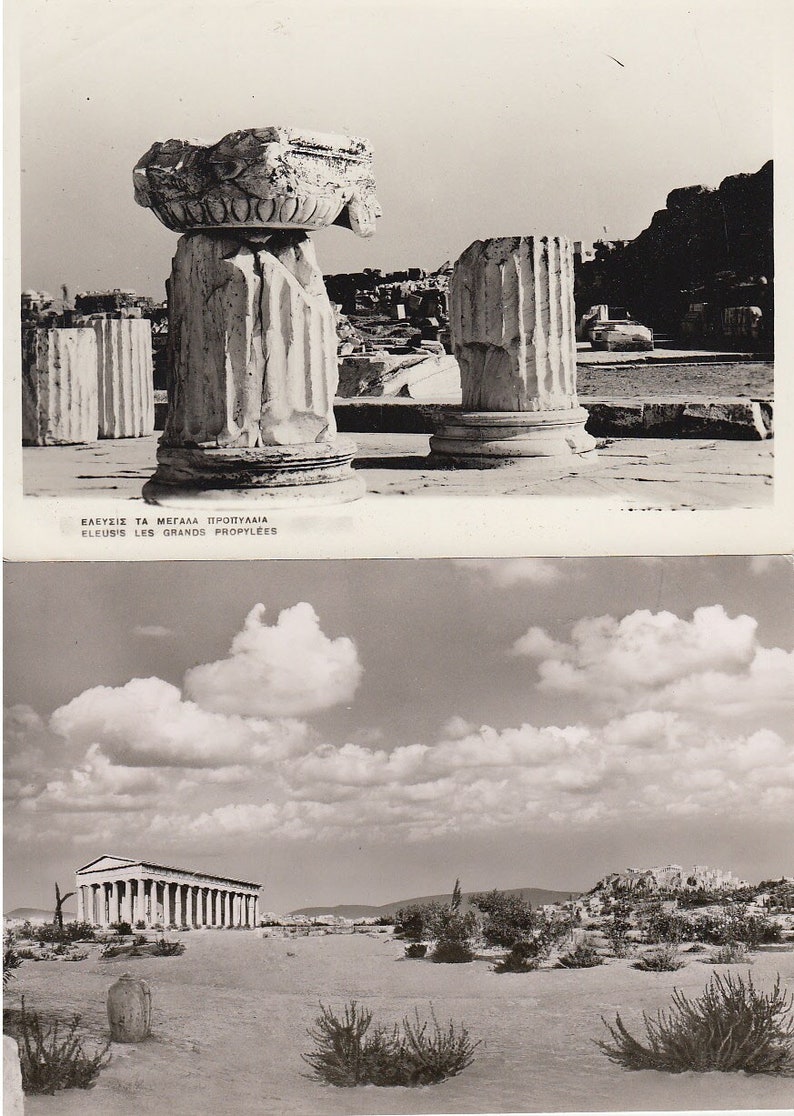 6 Vintage Postcards Greece From the 60s and 70s Real Photography ...