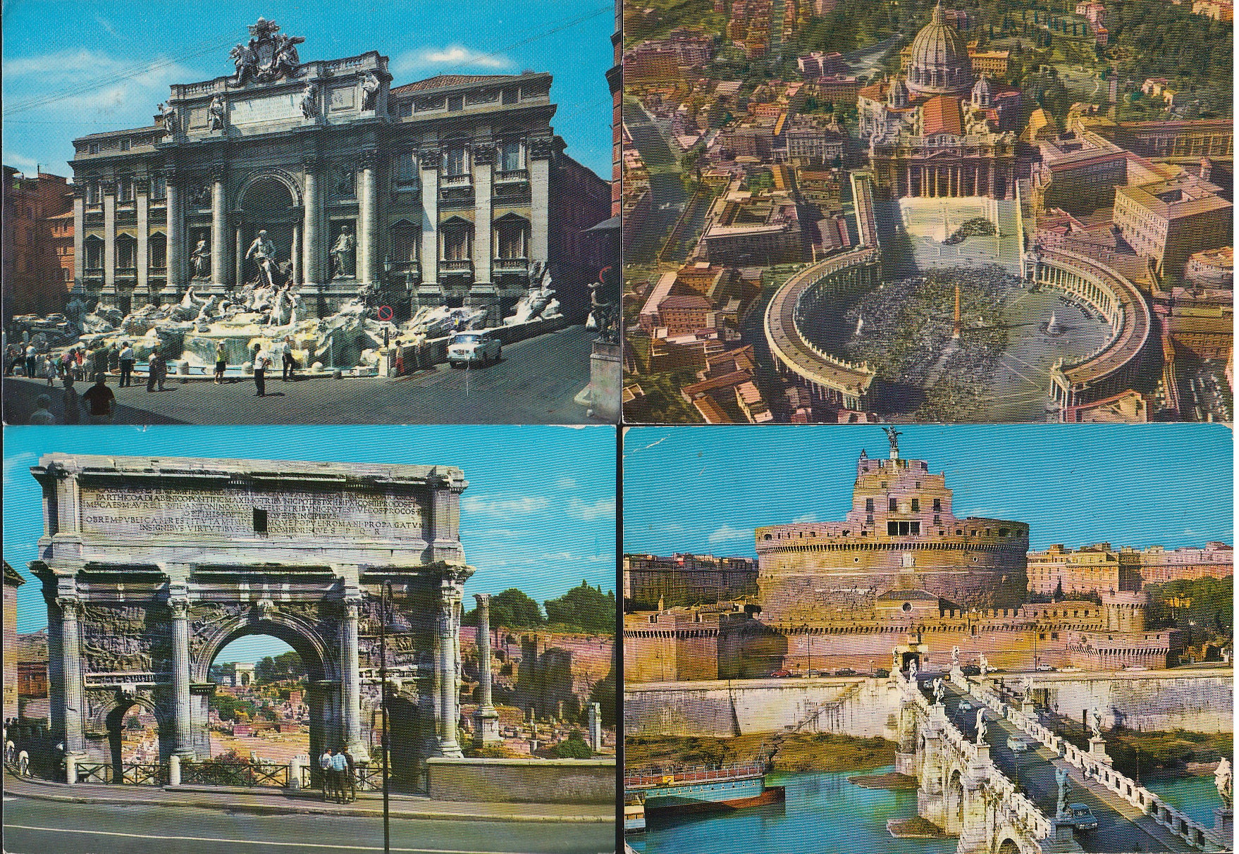 13 Vintage Postcards Rome Italy 70s and 80s Postcards Trevi Fountain ...