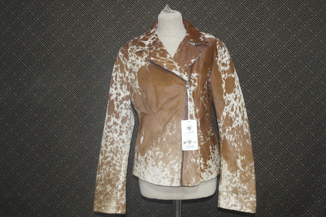 Western Inspired Cowhide Leather Outerwear Hair on Hide Jacket for Men ...