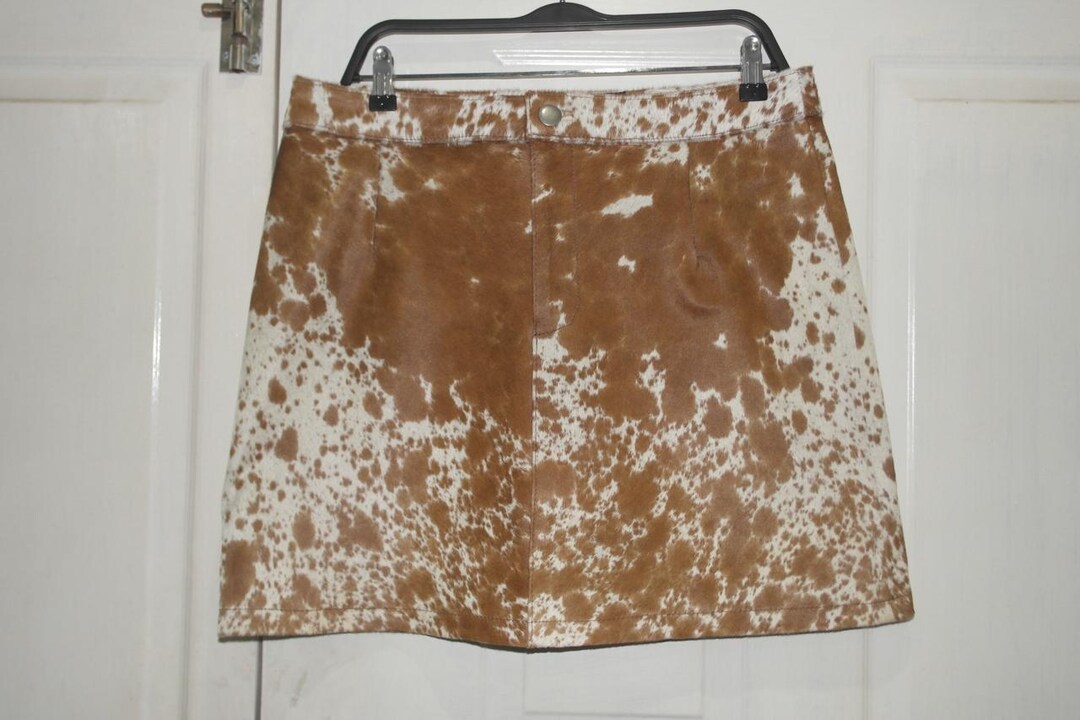Cowhide Skirt: Handmade Leather Mini Skirt - Custom Size - Etsy