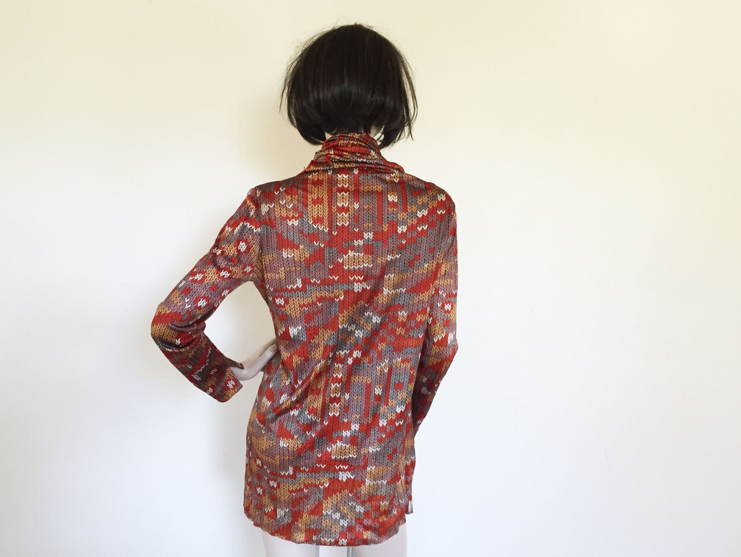 Ragged Sailor Trompe L' Oeil Knitted Print Mod Cowl Mini - Etsy