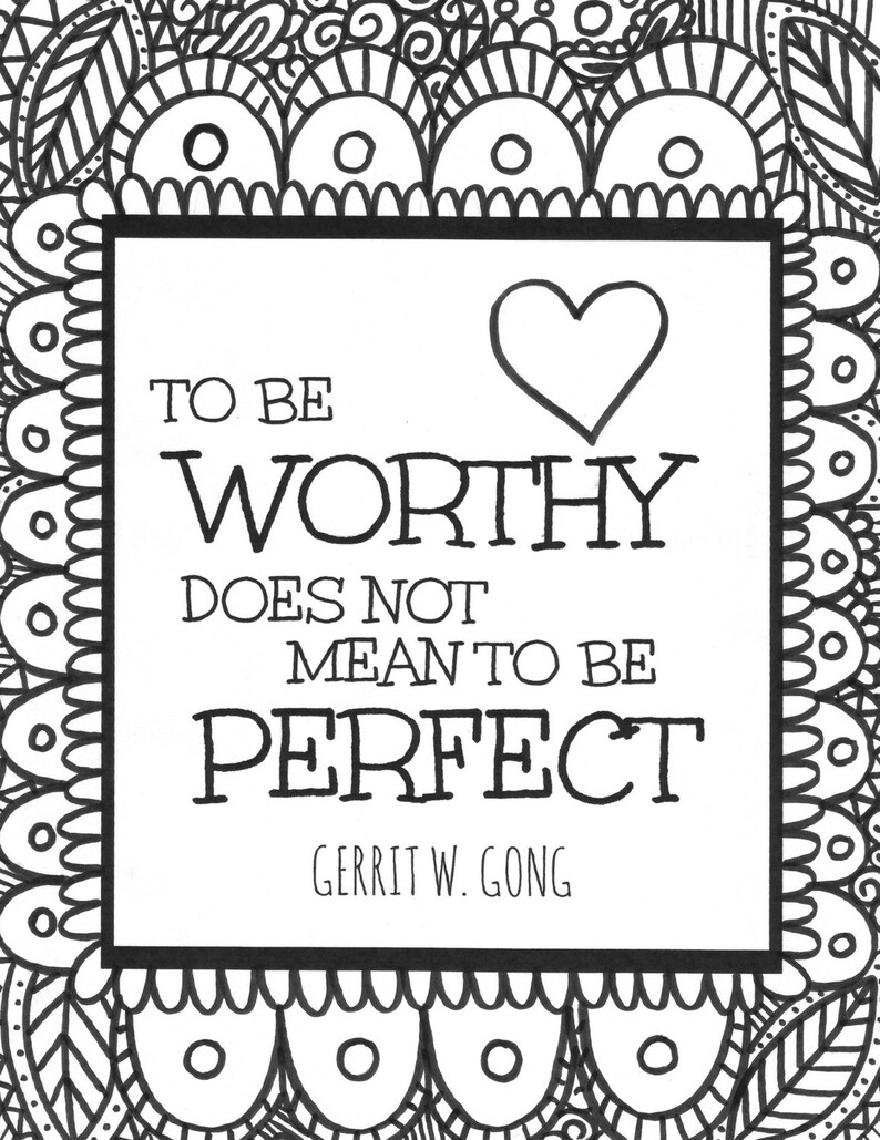 LDS General Conference Quote Coloring Pages (5), Young Women Relief ...