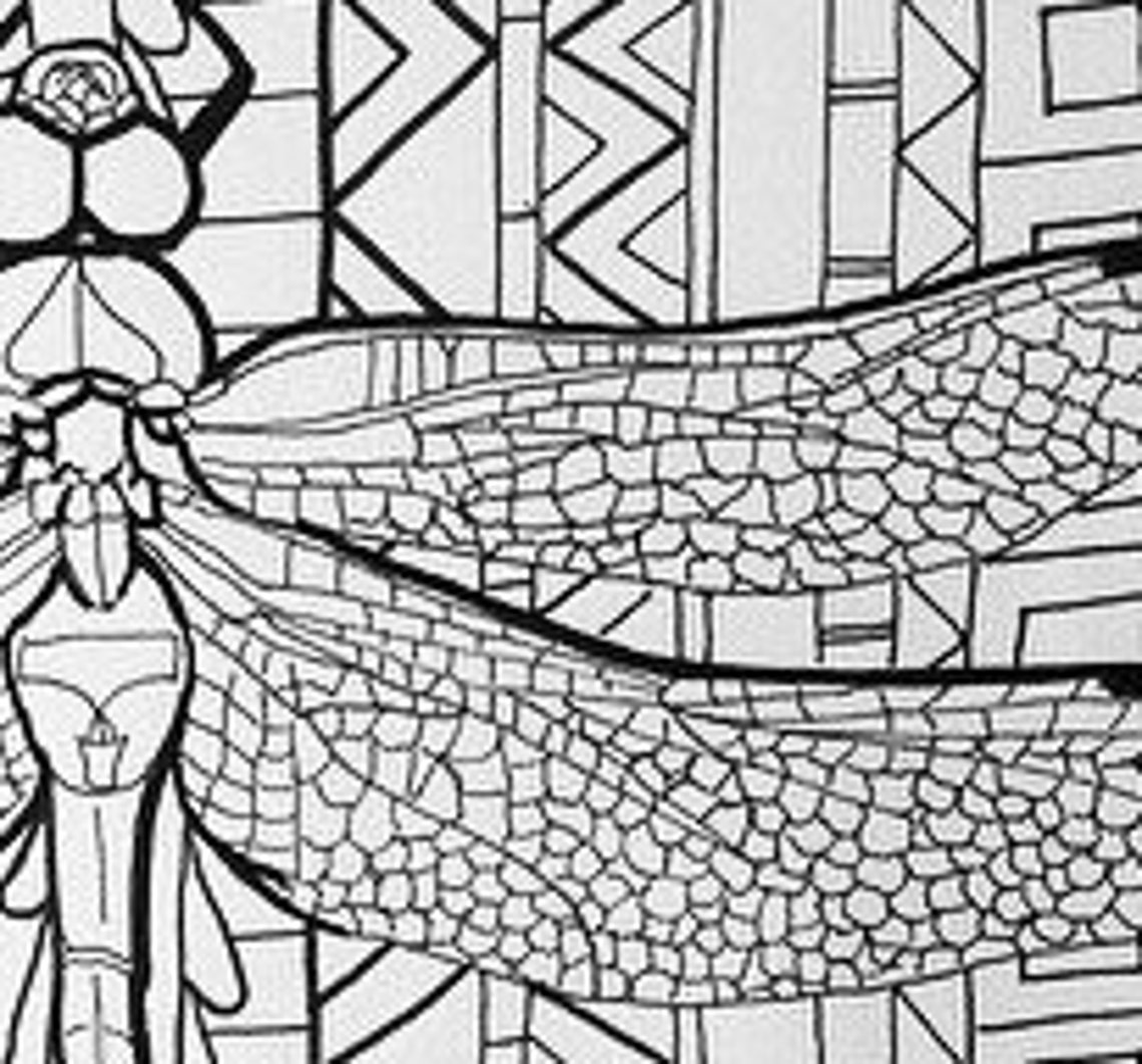 Zentangle Aztec Adult Coloring Page of a Dragonfly - Etsy Australia