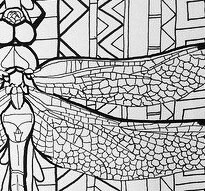 Zentangle Aztec Adult Coloring Page of a Dragonfly - Etsy Australia