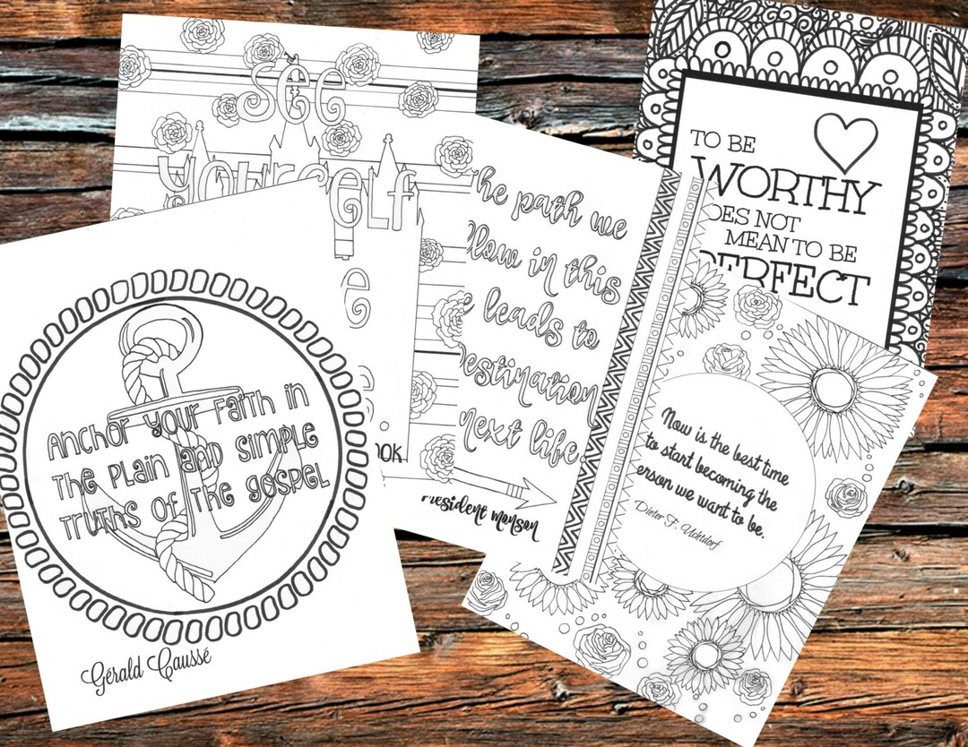 LDS General Conference Quote Coloring Pages (5), Young Women Relief ...