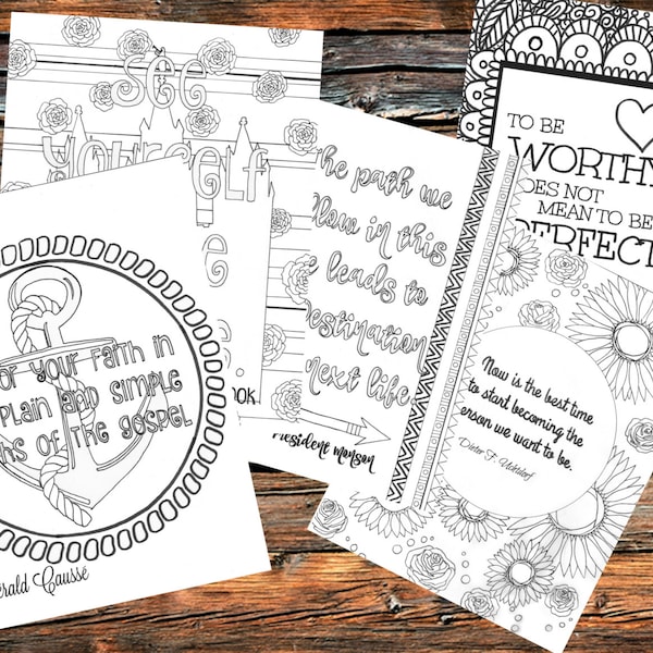 Lds Quote Coloring Pages - Etsy