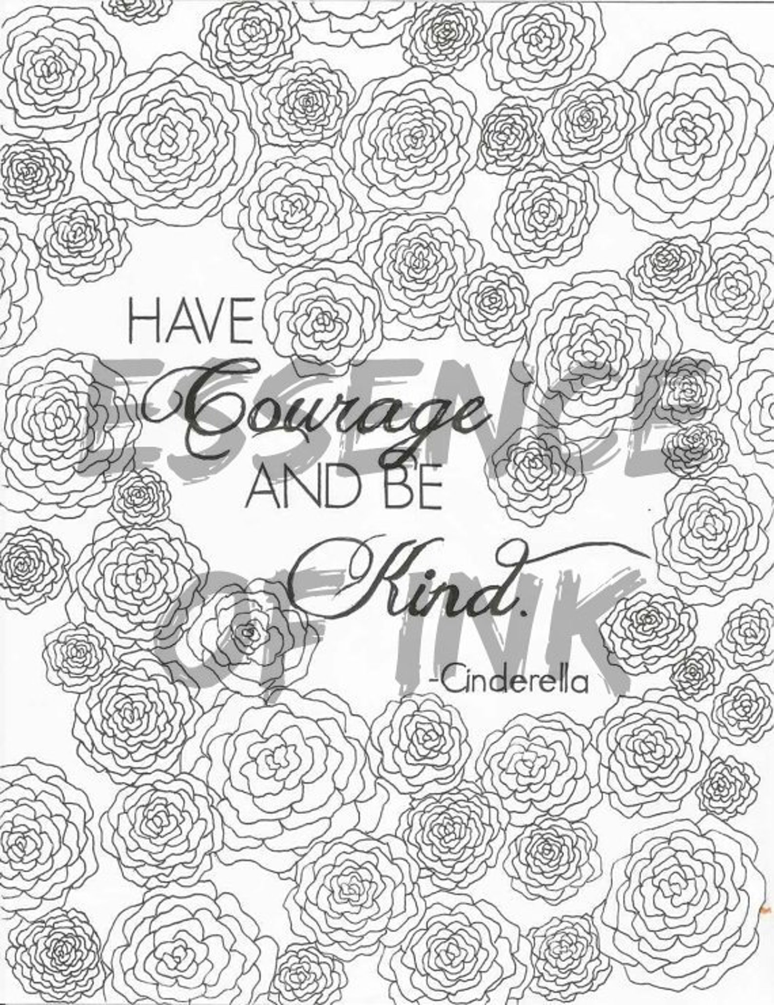 Have Courage and Be Kind Quote From Cinderella Digital Print Adult ...