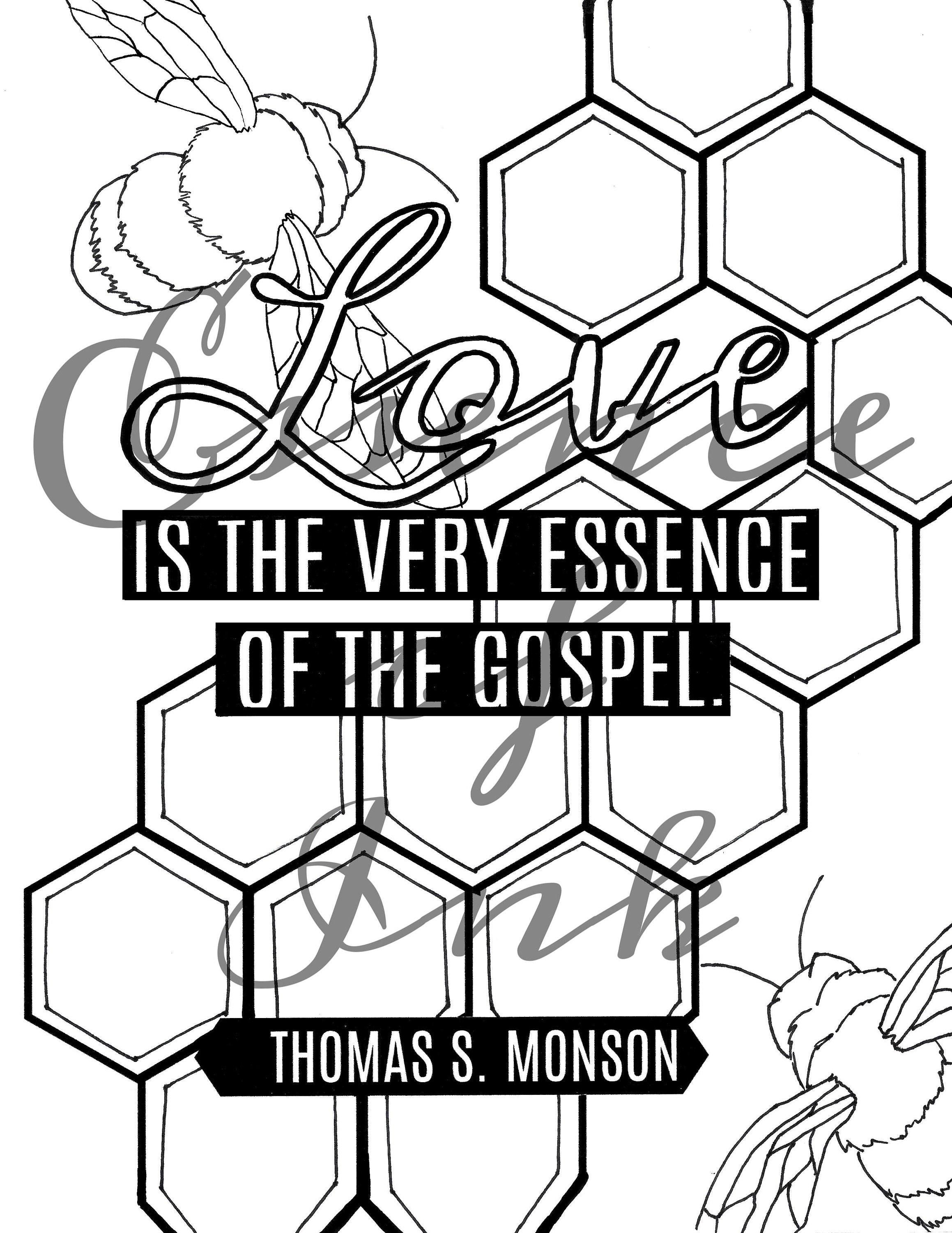 LDS General Conference Quote Coloring Pages 5, Young Women Relief ...