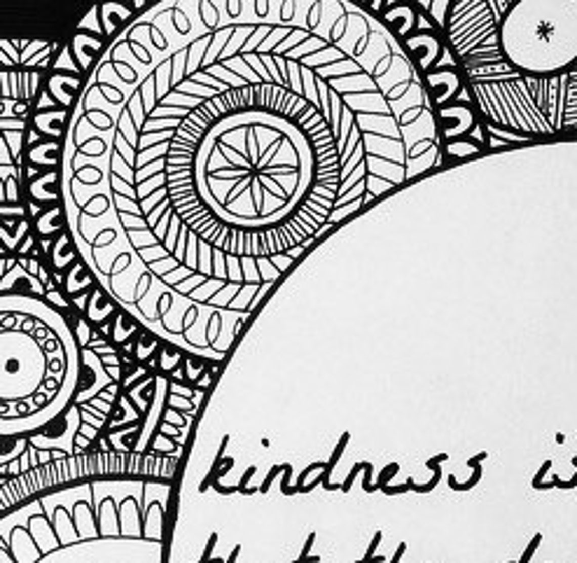 Quote Adult Coloring Page. Kindness by Mark Twain, Instant Download ...