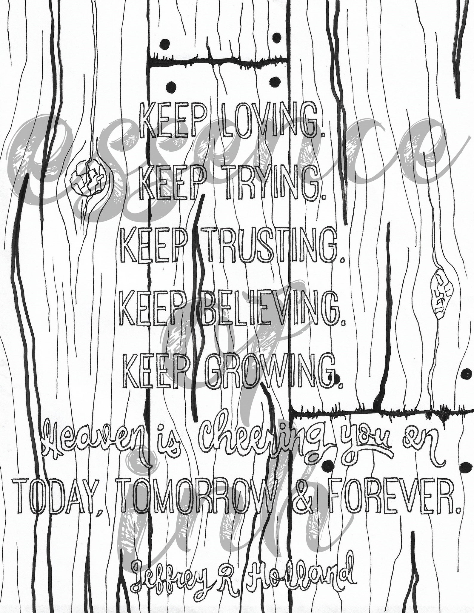 LDS General Conference Quote Coloring Pages (5), Young Women Relief ...