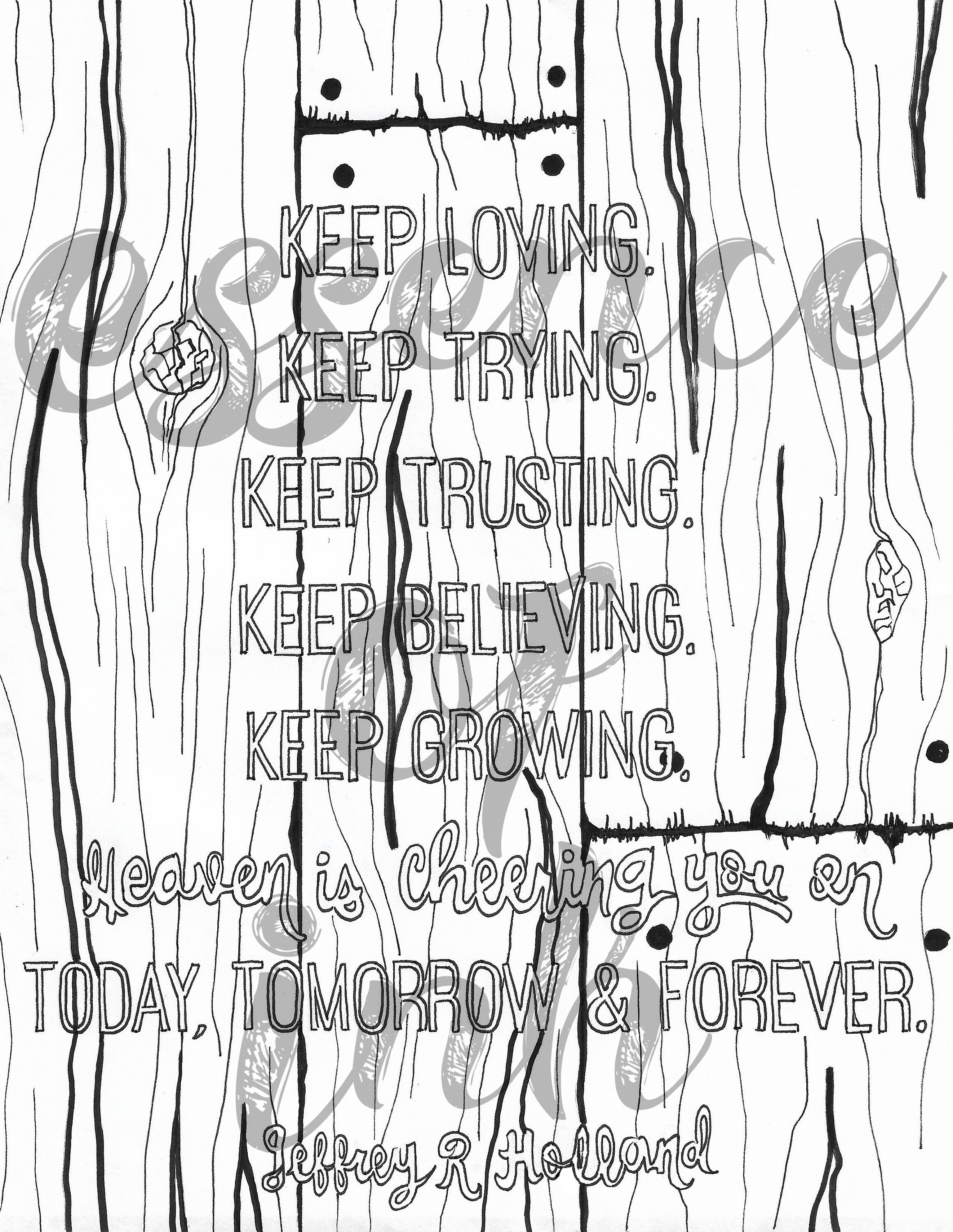 LDS General Conference Quote Coloring Pages 5, Young Women Relief ...