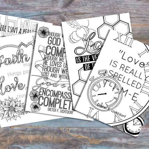 LDS General Conference Quote Coloring Pages 5 Young Women - Etsy