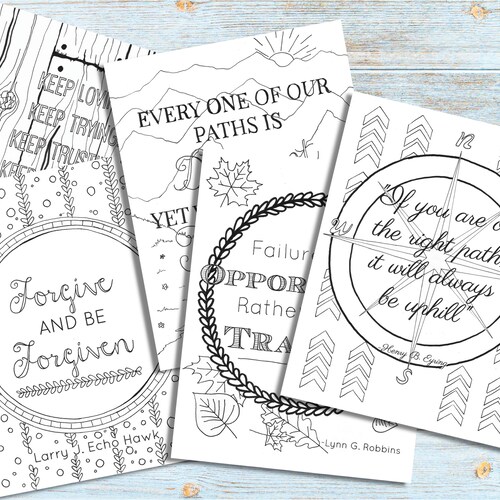 LDS General Conference Quote Coloring Pages 5 Young Women - Etsy
