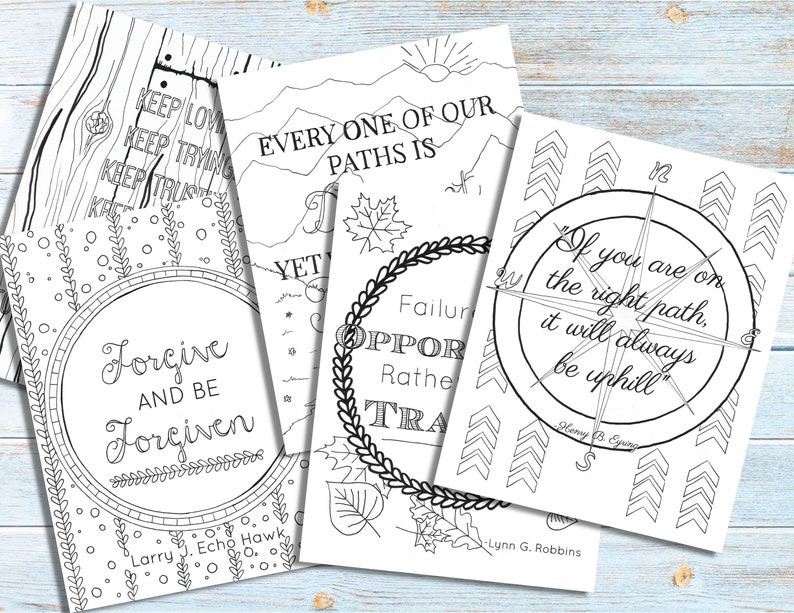 LDS General Conference Quote Coloring Pages 5, Young Women Relief ...