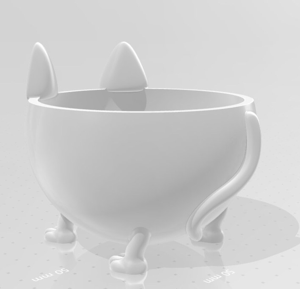 3D MODEL Cute Cat Flower Pot Planter STL File - Etsy