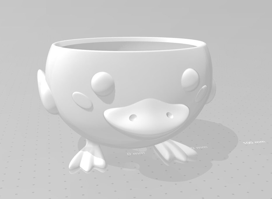 3D MODEL Cute Duck Flower Pot Planter STL File - Etsy