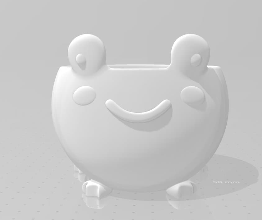 3D MODEL Cute Frog Flower Pot Planter STL file | Etsy